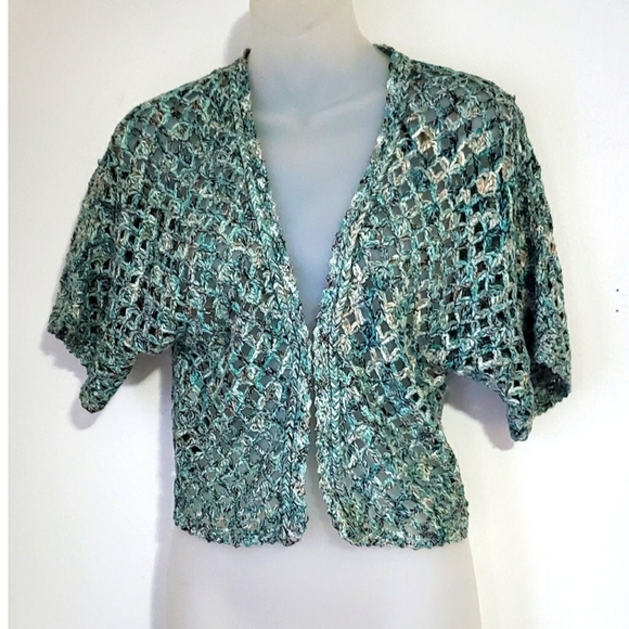 Hand Crafted | Sweaters | Crocheted Cropped Sweater Vest Cardigan Front ...